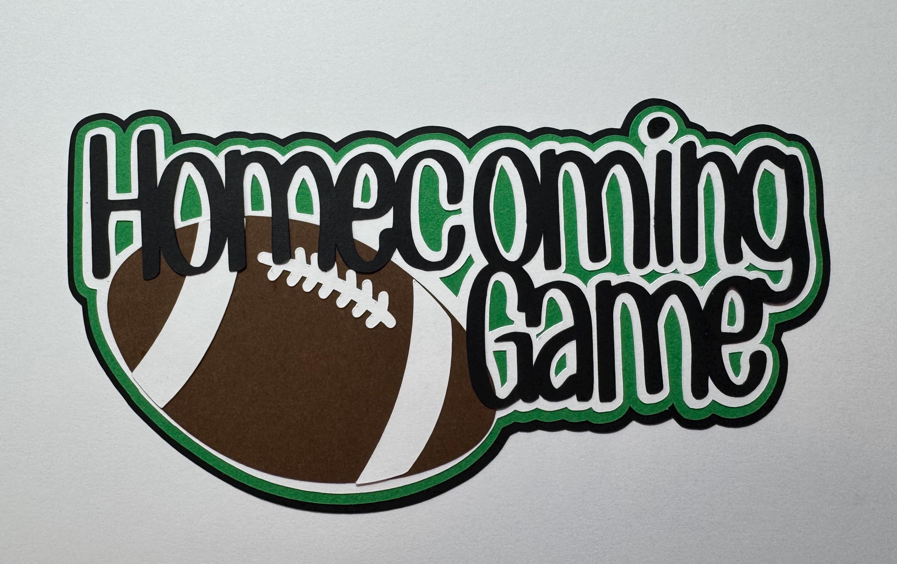 Homecoming Football Layered Scrapbooking Die Cut Dimensional ...