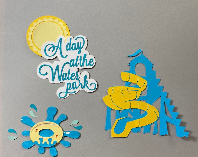 3 Piece Water Park Scrapbooking Die Cut Embellishment - Etsy