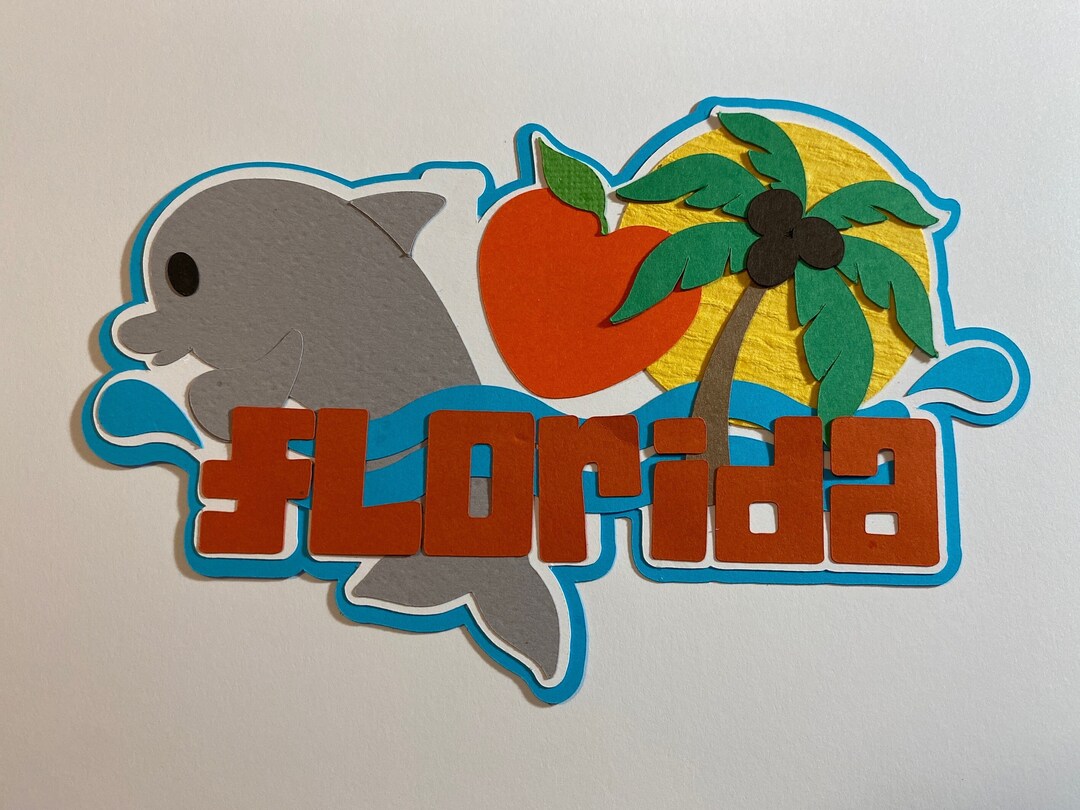 Florida Layered Scrapbooking Die Cut Dimensional Embellishment - Etsy