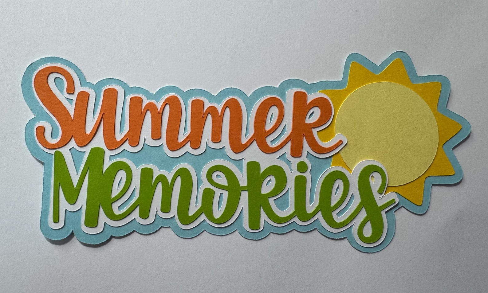Summer Memories Title Scrapbooking Die Cut Embellishment - Etsy