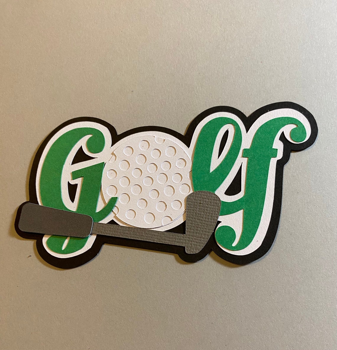 Golf Title Layered Scrapbooking Die Cut Dimensional - Etsy