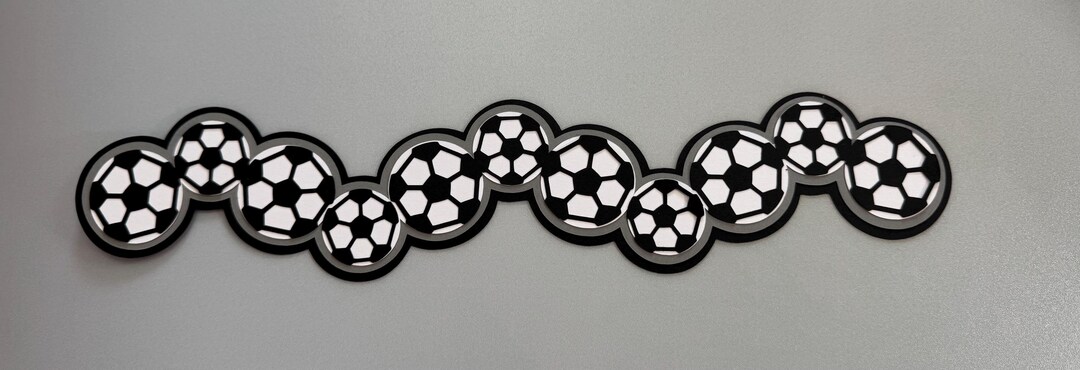 Soccer Border Layered Die Cut - Etsy