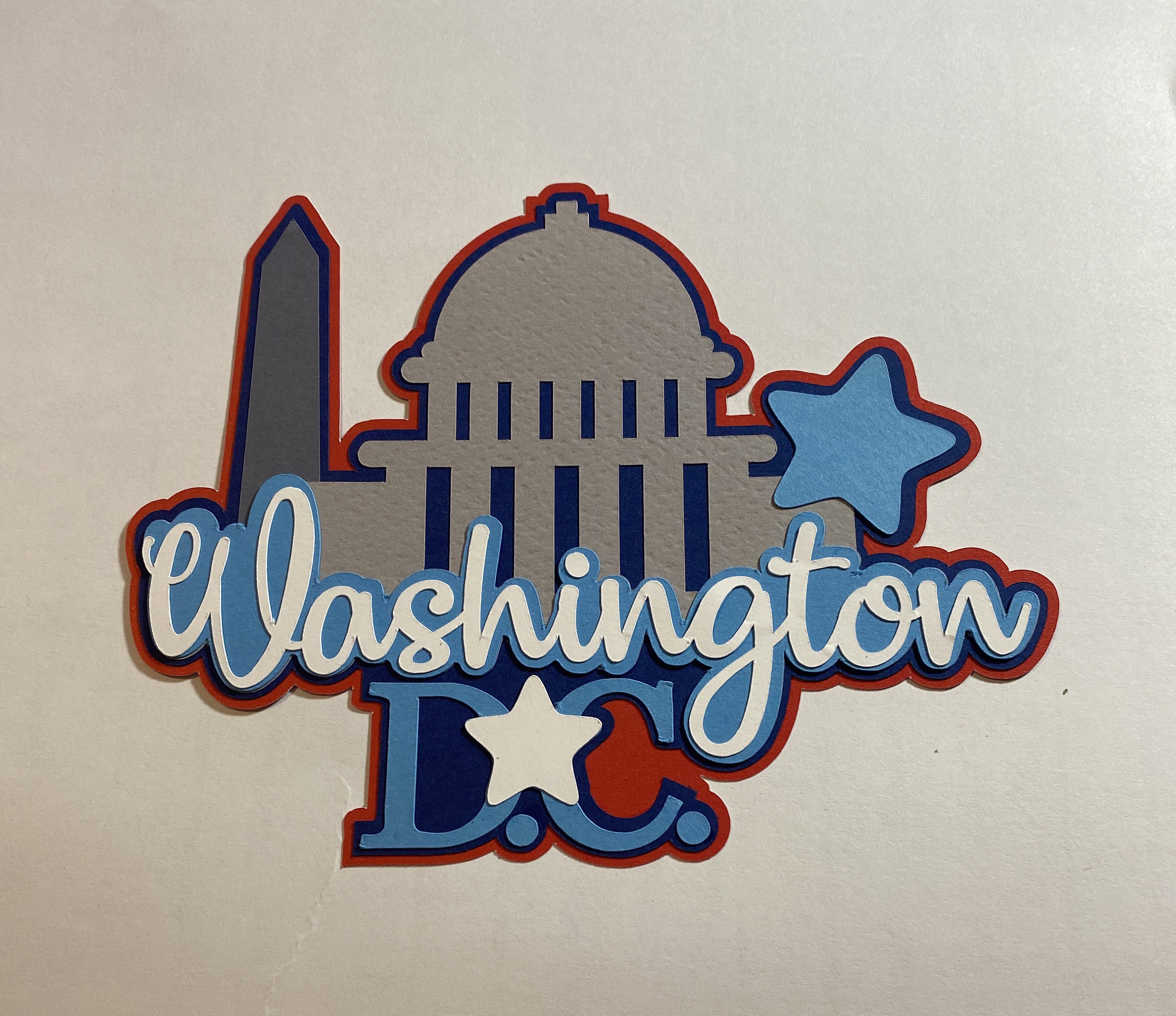 Washington DC Layered Scrapbooking Die Cut Dimensional Embellishment - Etsy