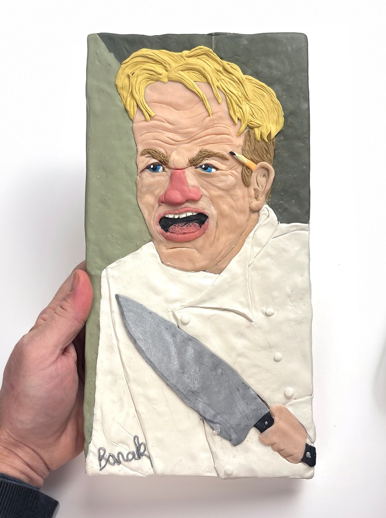 Gordon Ramsay Polymer Clay Relief Sculpture - Etsy