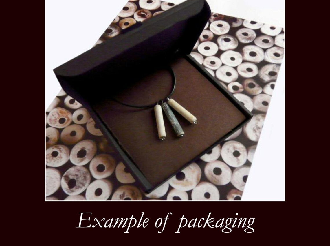 Clay Pipe Necklace Horizontal Design With Integrated Cherry Red Beads ...