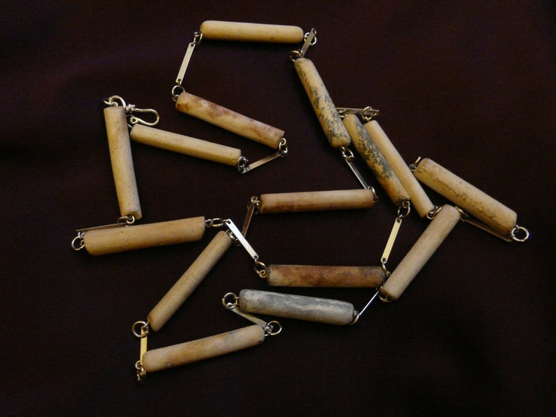 Multi-way Chain Necklace Made From Softly Coloured Clay Pipe Fragments ...