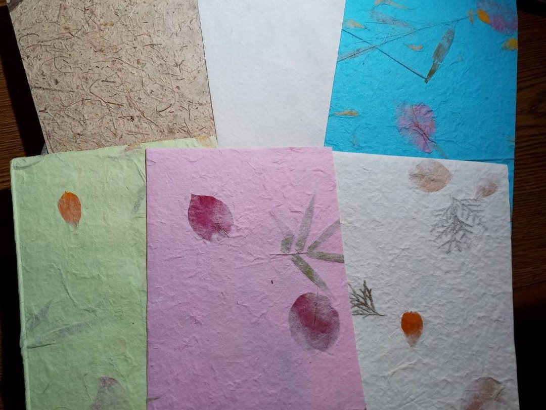 Handmade Thick Mulberry Paper Collage Paper Pack |plant Infused Paper ...