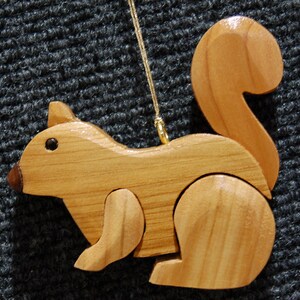 SQUIRREL CHRISTMAS ORNAMENT Intarsia Wood Carving. Price Reduced Until ...