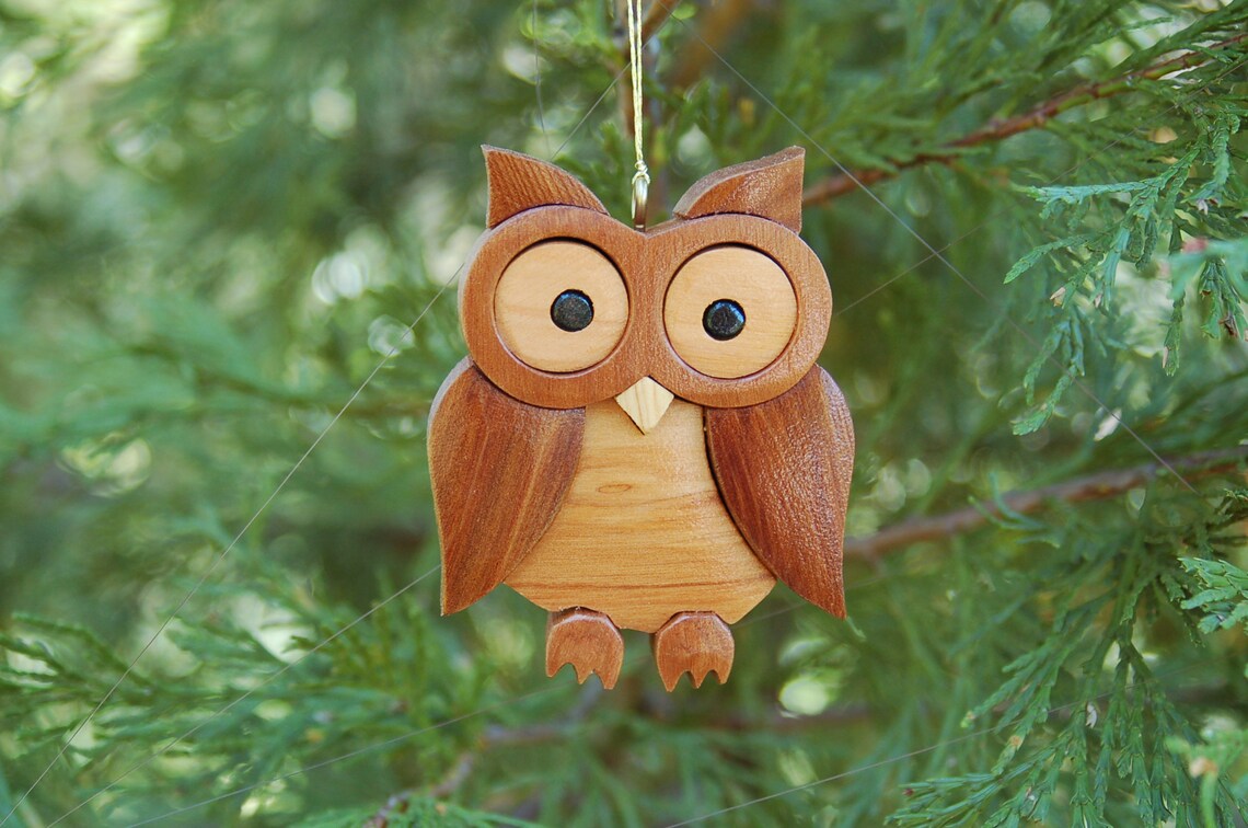 OWL CHRISTMAS ORNAMENT Wood Carving. Owls Are a Traditional - Etsy