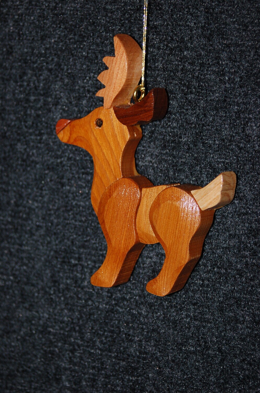 REINDEER CHRISTMAS ORNAMENT Carving. A Traditional Spirited - Etsy