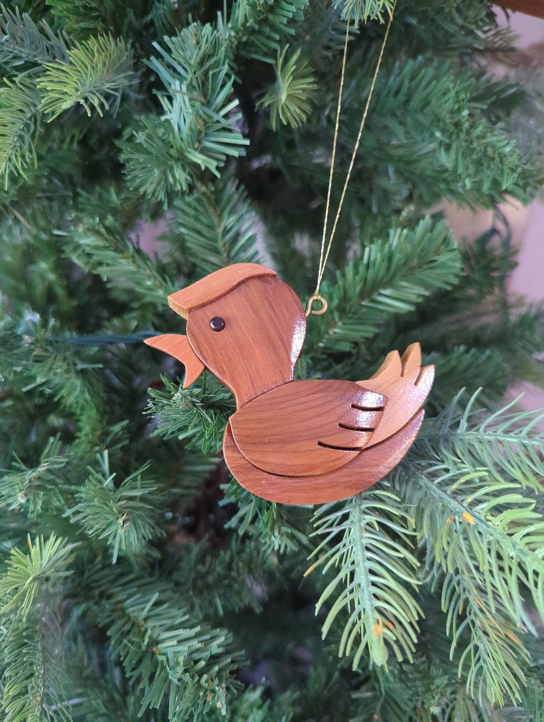 DUCKY CHRISTMAS ORNAMENT Carving. Cute Little Duck With Lots of ...
