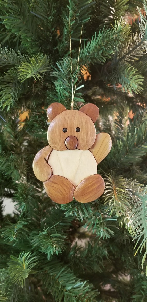 TEDDY BEAR Christmas ORNAMENT. This Cuddly Teddy Bear Can Hold - Etsy
