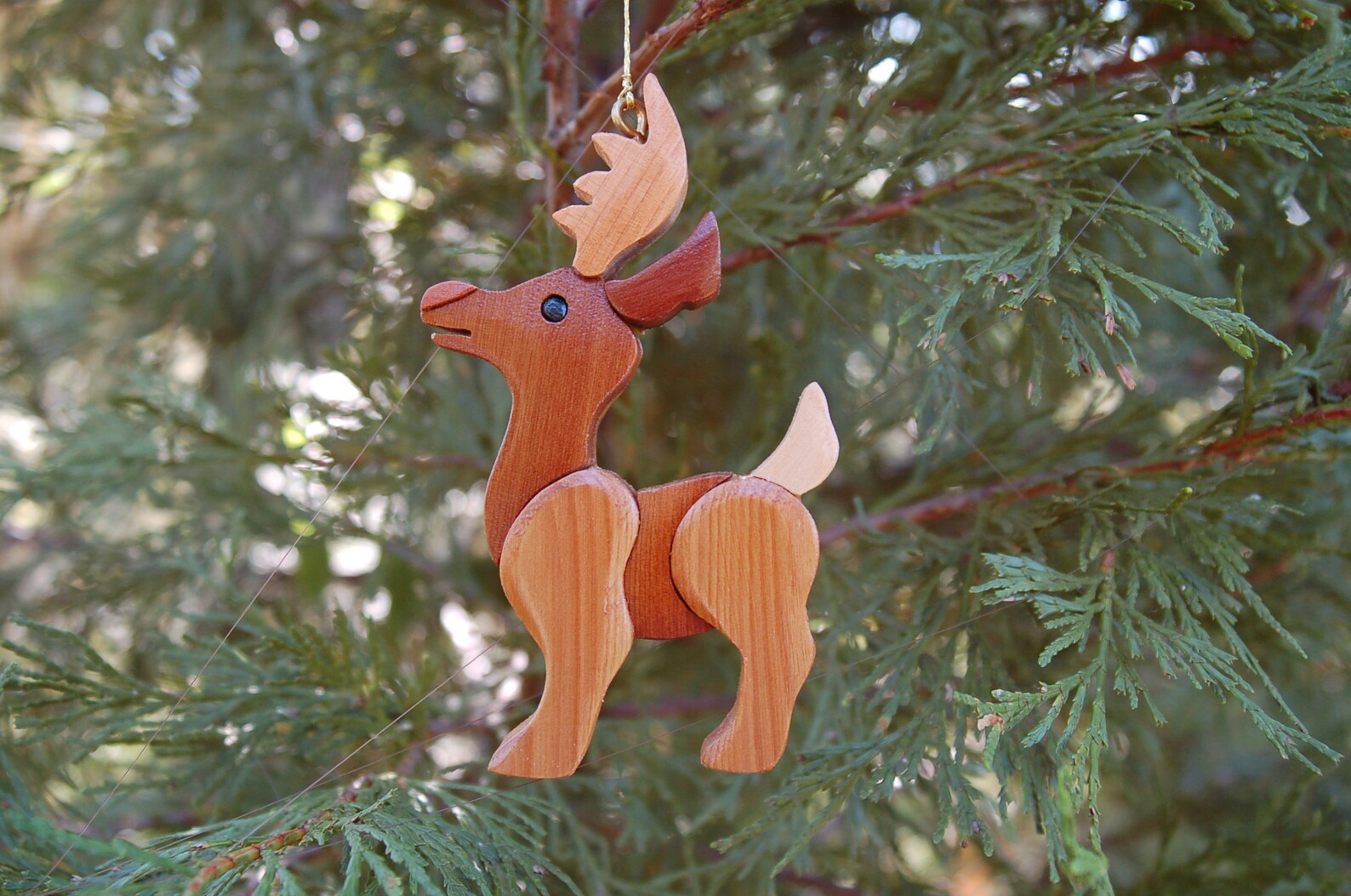 REINDEER CHRISTMAS ORNAMENT Carving. A Traditional Spirited - Etsy