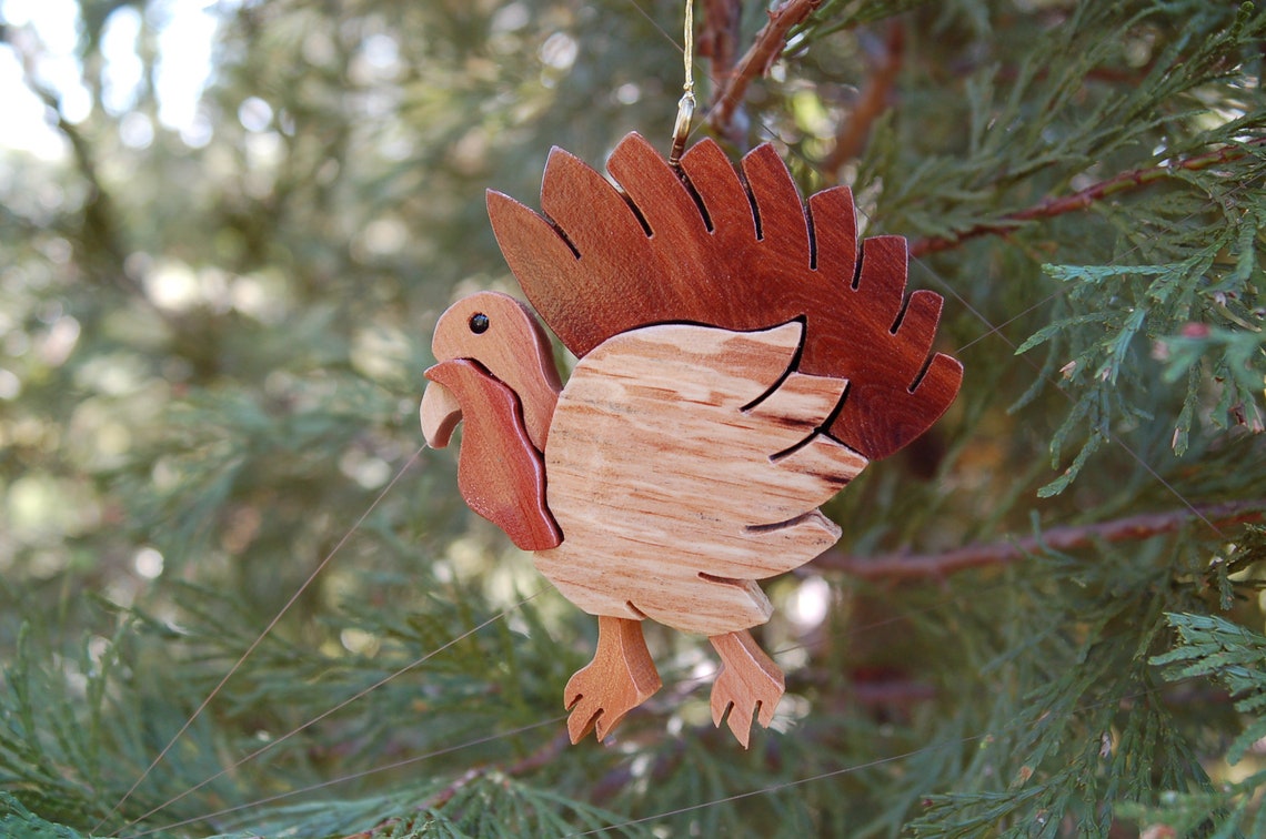TURKEY CHRISTMAS ORNAMENT Carving. A Miniature Work of Art - Etsy