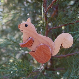 SQUIRREL CHRISTMAS ORNAMENT Intarsia Wood Carving. Price Reduced Until ...