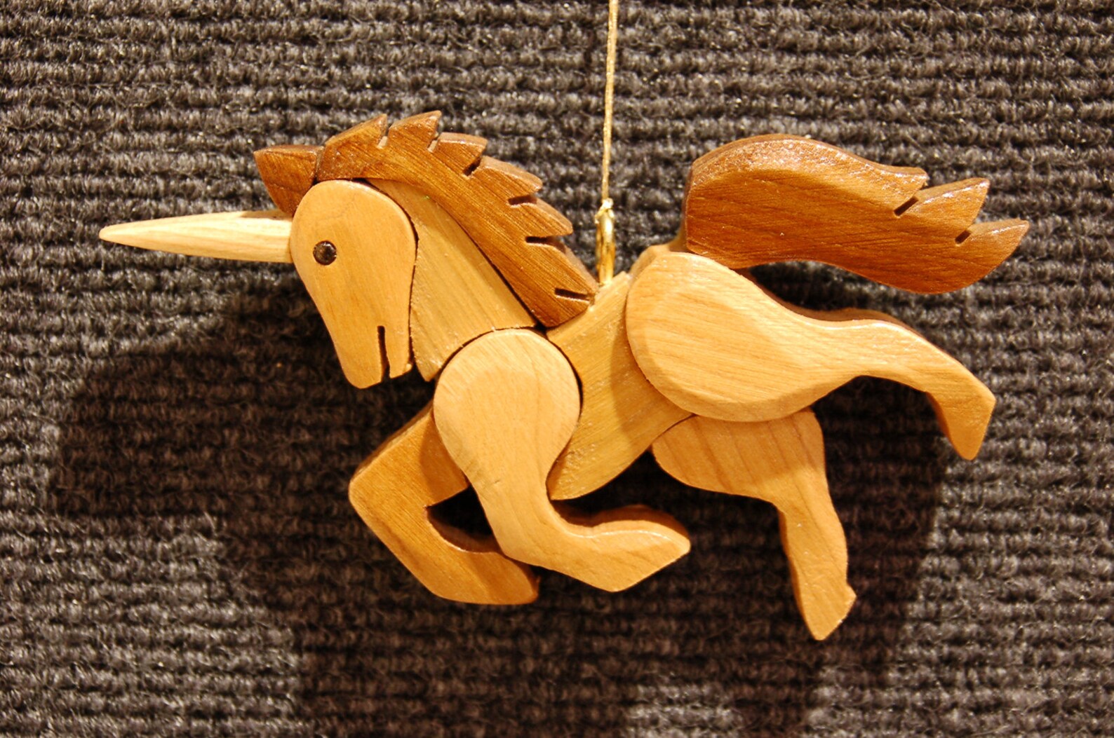 UNICORN CHRISTMAS ORNAMENT Intarsia Carving a Lovely Unique | Etsy