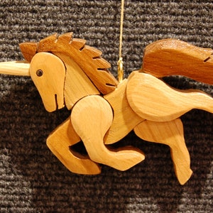 UNICORN CHRISTMAS ORNAMENT Intarsia Carving a Lovely Unique | Etsy