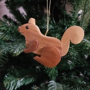 SQUIRREL CHRISTMAS ORNAMENT Intarsia Wood Carving. Price Reduced Until ...