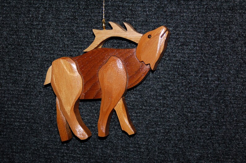 ELK CHRISTMAS ORNAMENT Carving. For the hunter in your | Etsy