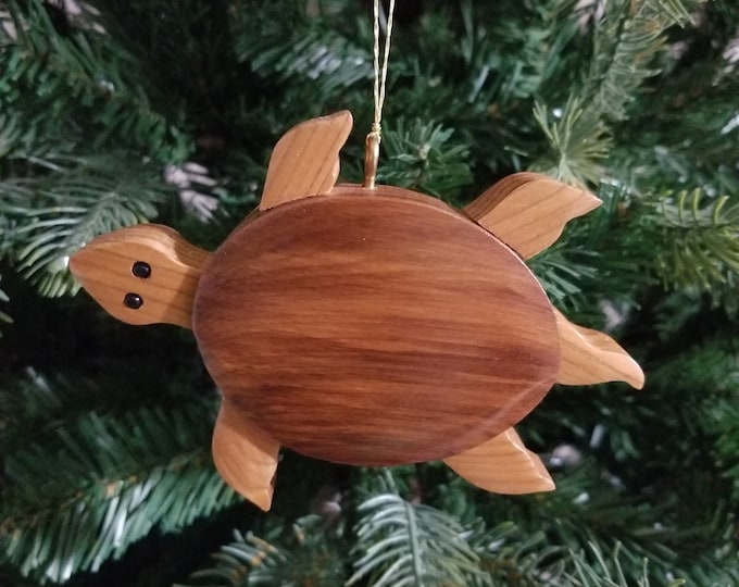 TURTLE CHRISTMAS ORNAMENT Wood Carving. - Etsy