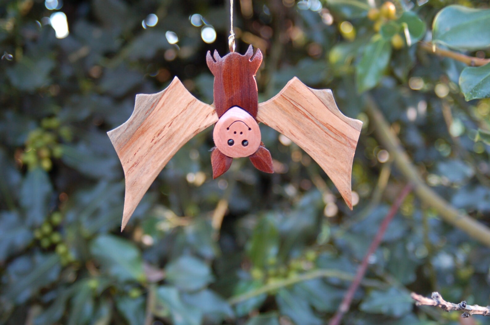 BAT CHRISTMAS ORNAMENT a Whimsical Cheerful Fellow With Lots | Etsy