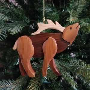 ELK CHRISTMAS ORNAMENT Carving. for the Hunter in Your Family. - Etsy