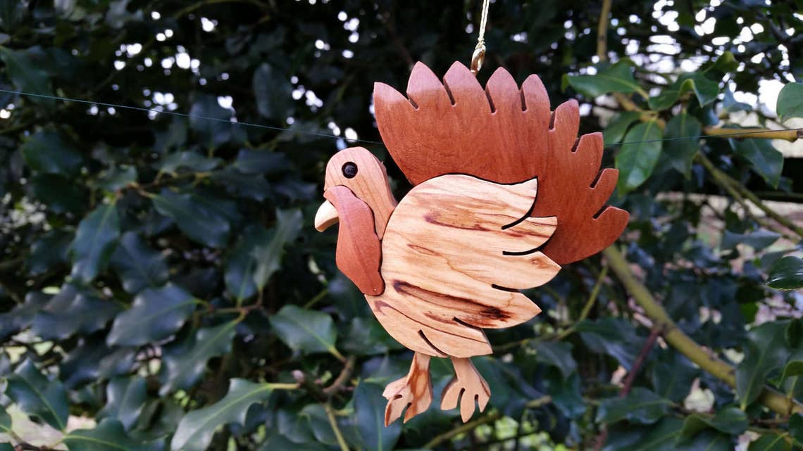 TURKEY CHRISTMAS ORNAMENT Carving. A Miniature Work of Art - Etsy