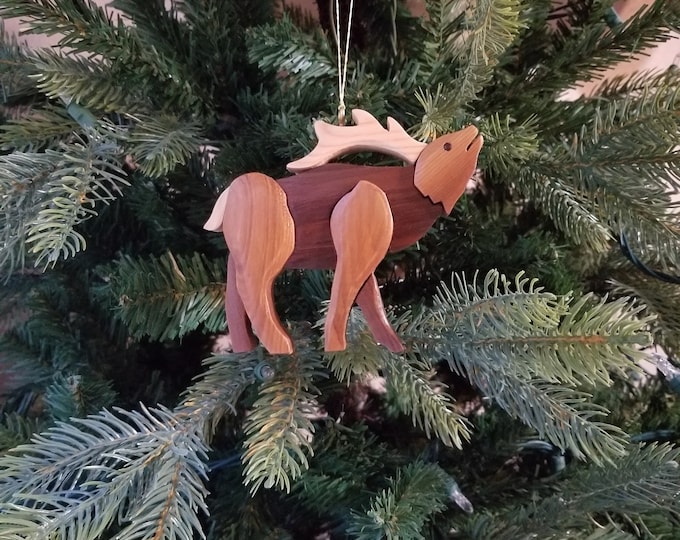 ELK CHRISTMAS ORNAMENT Carving. for the Hunter in Your Family. - Etsy