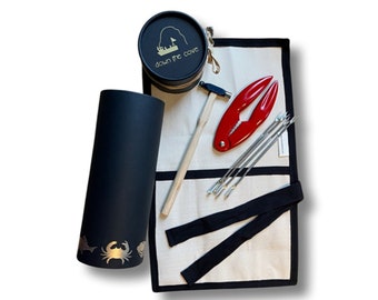 24pc Lobster Bake Crab Shellfish Seafood Tool Kit Metal Crackers Picks ...