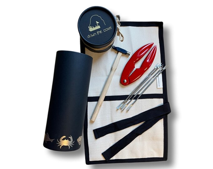 24pc Lobster Bake Crab Shellfish Seafood Tool Kit Metal Crackers Picks ...