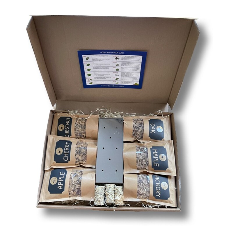 Deluxe Stainless Steel BBQ Smoke Box & Wood Chips Gift Set - Etsy Hong Kong