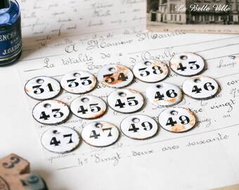 French Enamel Number - Etsy