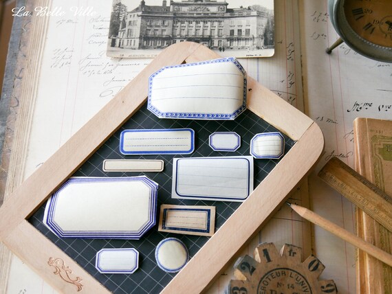Vintage French School Labels Set of 10 Gummed Labels - Etsy