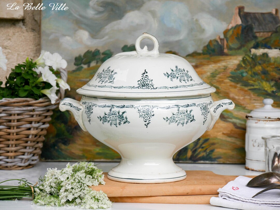 Antique French Soup Tureen - Vintage Saint-amand 4010 Serving Bowl From ...