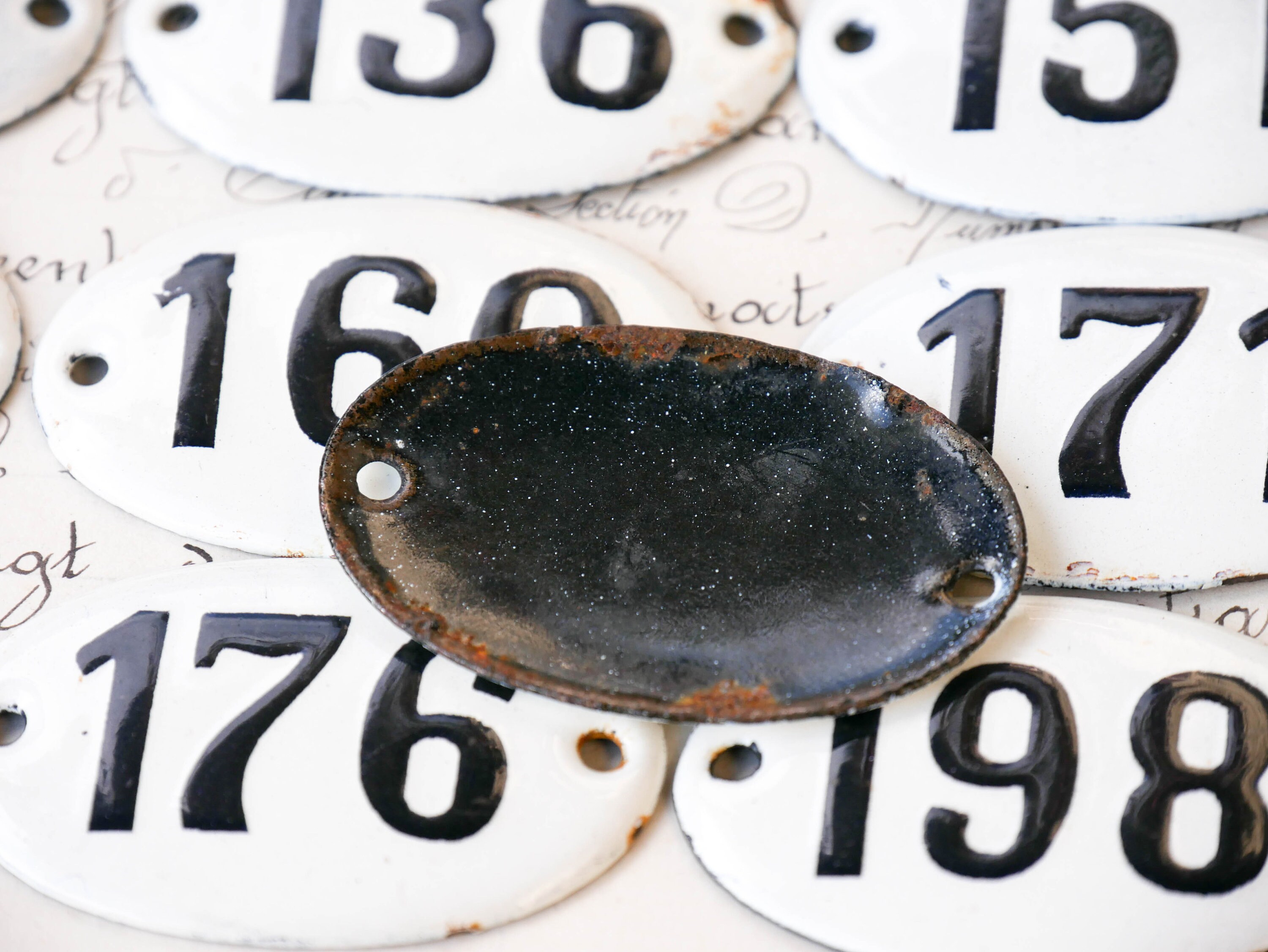 Vintage Enamel Number Small Antique Enameled Sign Plate - Etsy UK