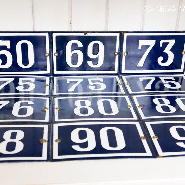 Enamel House Numbers - Etsy