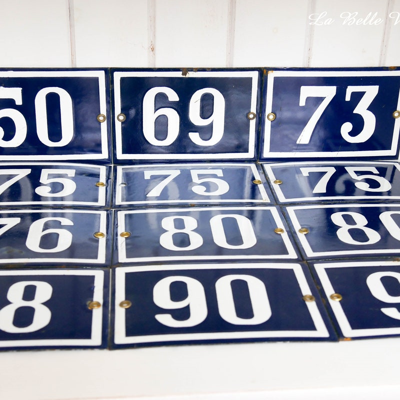 Enamel House Numbers - Etsy