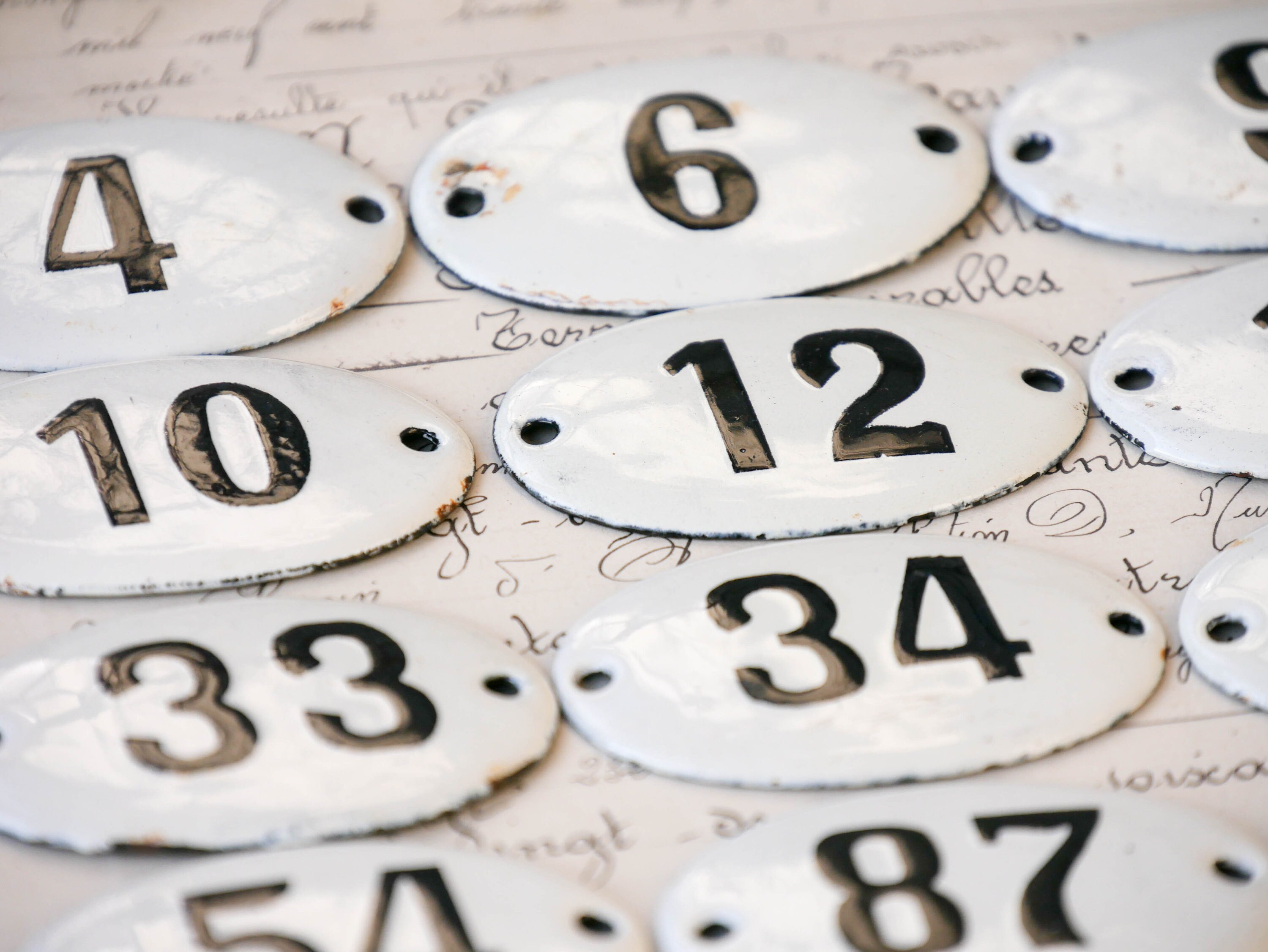 Vintage enamel number Small antique enameled sign plate | Etsy