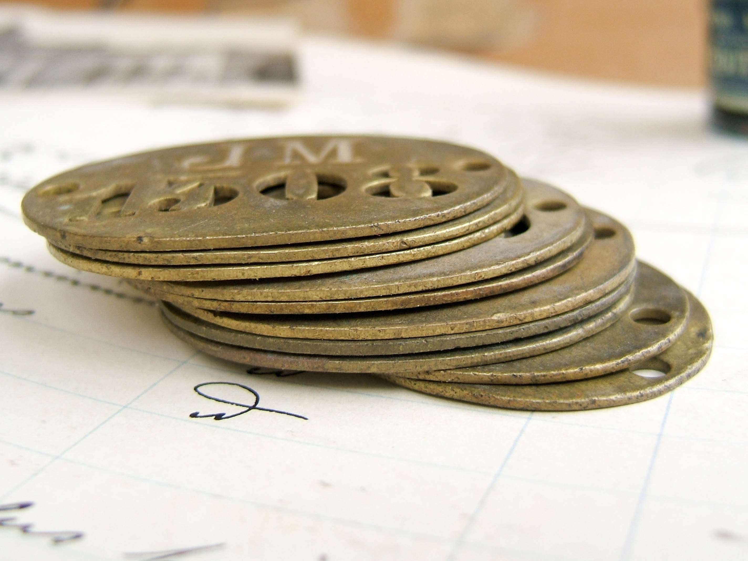 Vintage French Brass Number Tag Antique Metal Brass Sign - Etsy