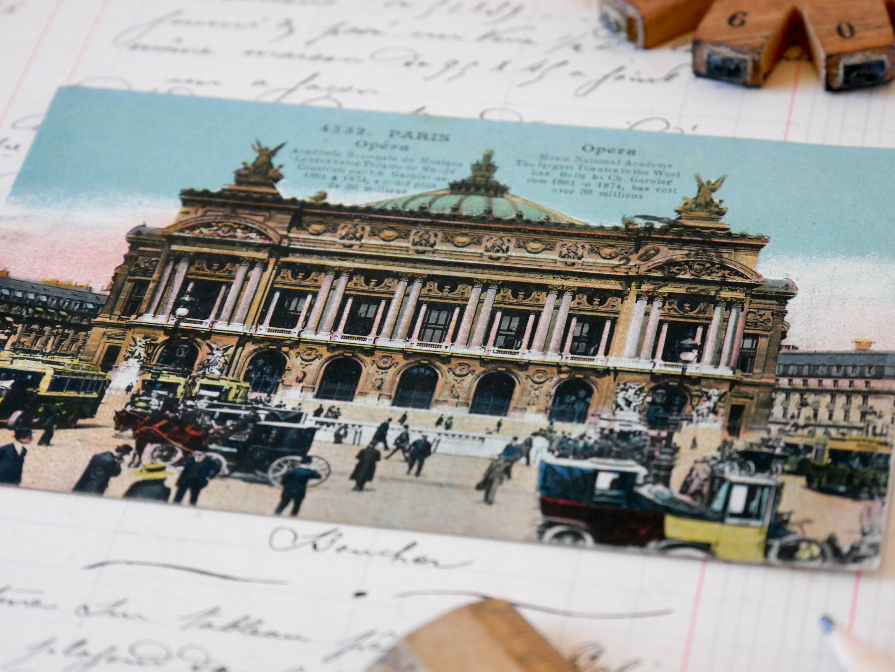 Vintage Paris Opera House Souvenir Postcard Collectibles Memorabilia ...
