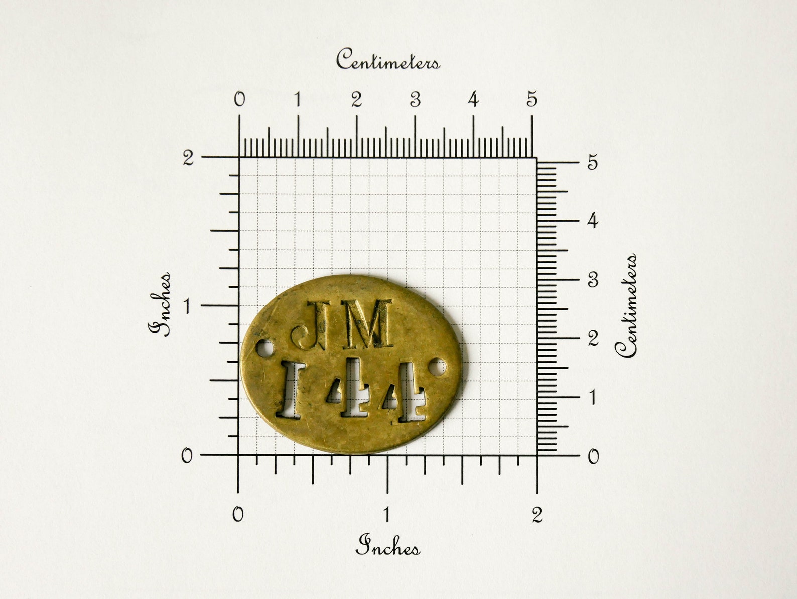 Vintage French Brass Number Tag Antique Metal Brass Sign - Etsy