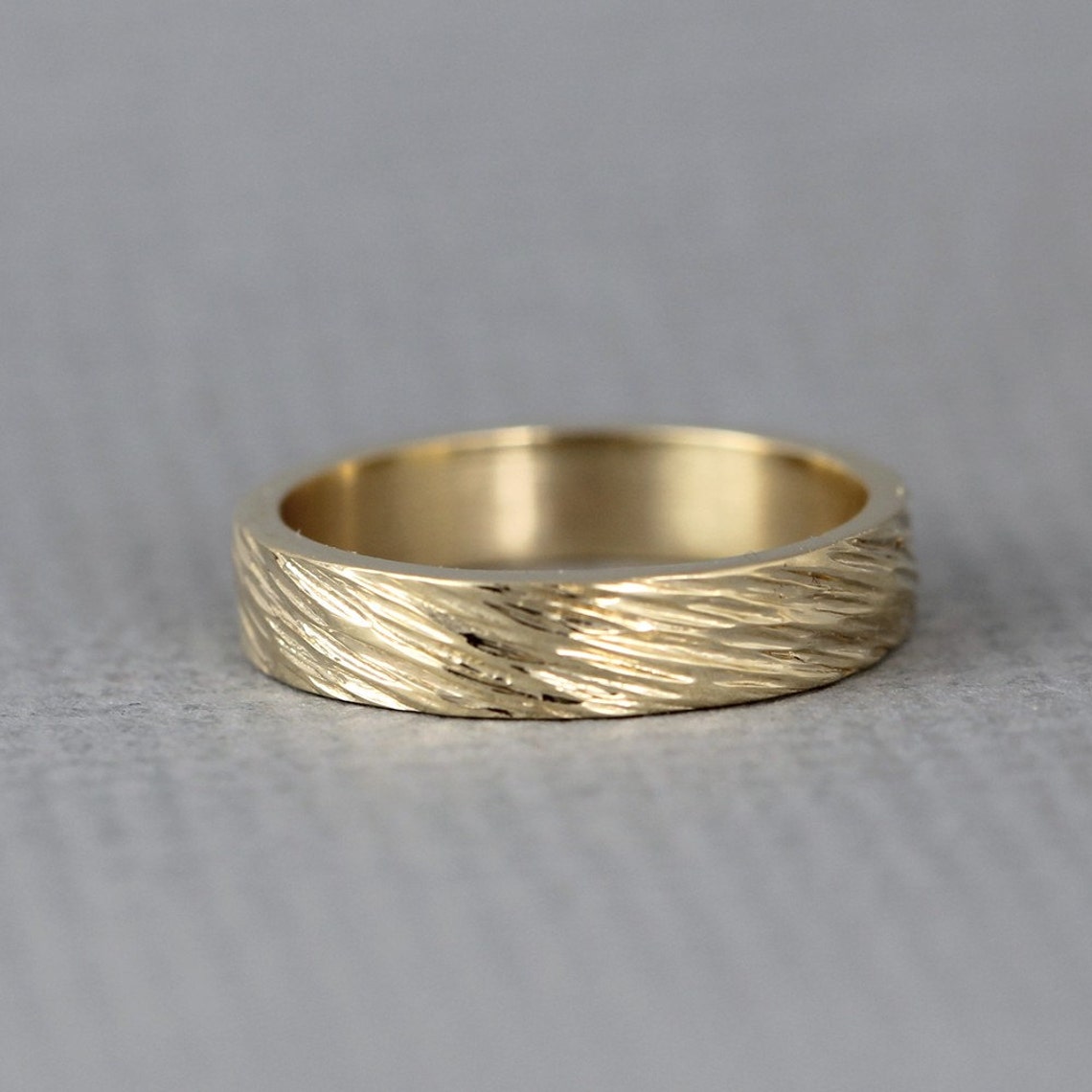 Yellow Gold Men's Wedding Band 14K Yellow Gold - Etsy