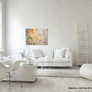 PEACH - Original Modern Abstract Wall Decor Painting, Size: 9" X 11 ...