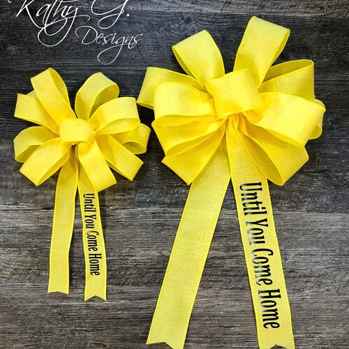 YELLOW RIBBON Deployment BOW Weatherproof for the Troops - Etsy