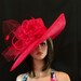 Red Wide Brim Hat, 2017 Collection! Fashion Hat, Kentucky Derby Hat ...