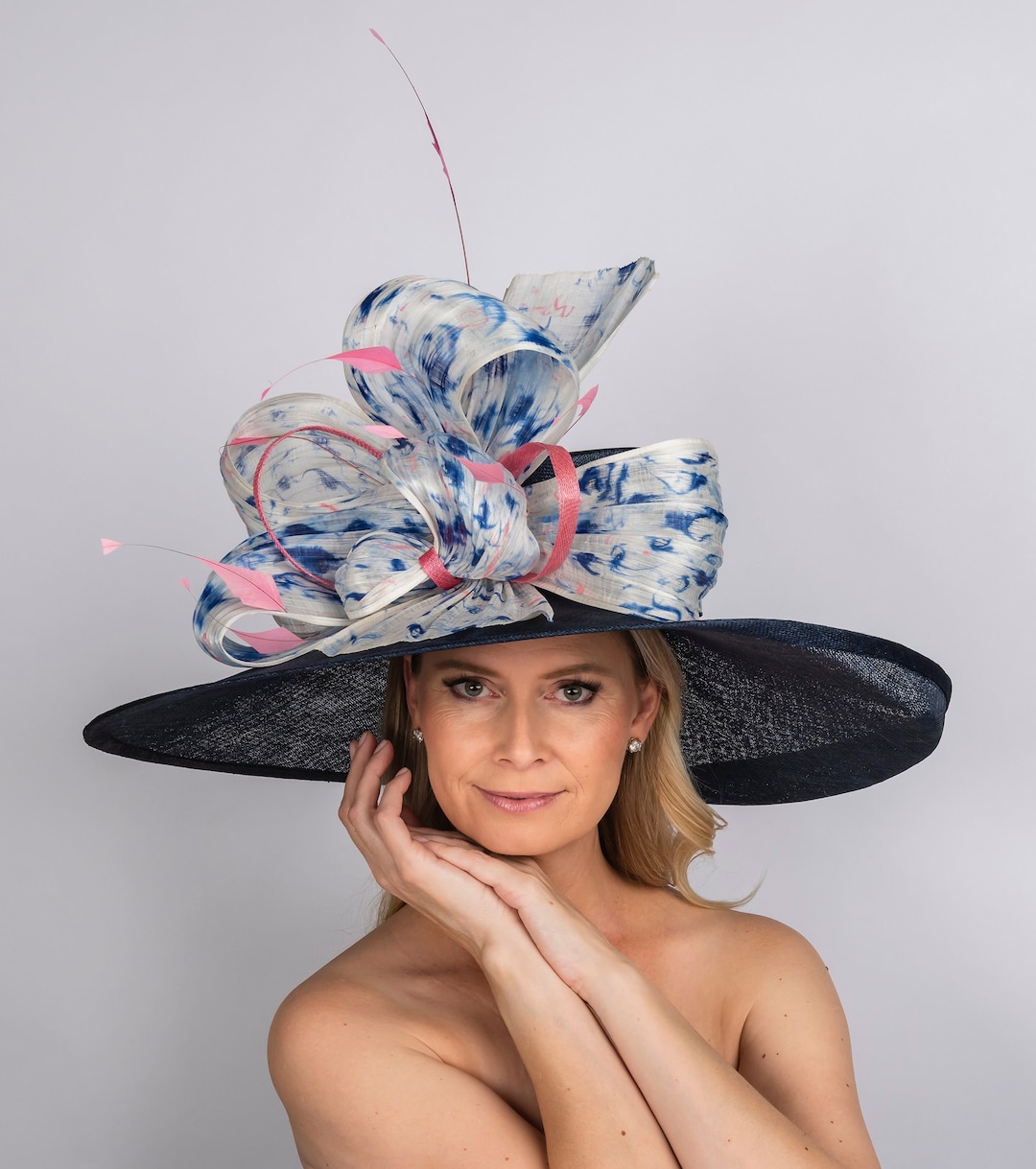 READY TO SHIP! Navy Blue Kentucky Derby Hat. - Etsy