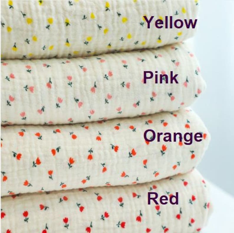 Muslin Mini Tulip Soft Wrinkled Cotton Double Gauze Fabric - Etsy