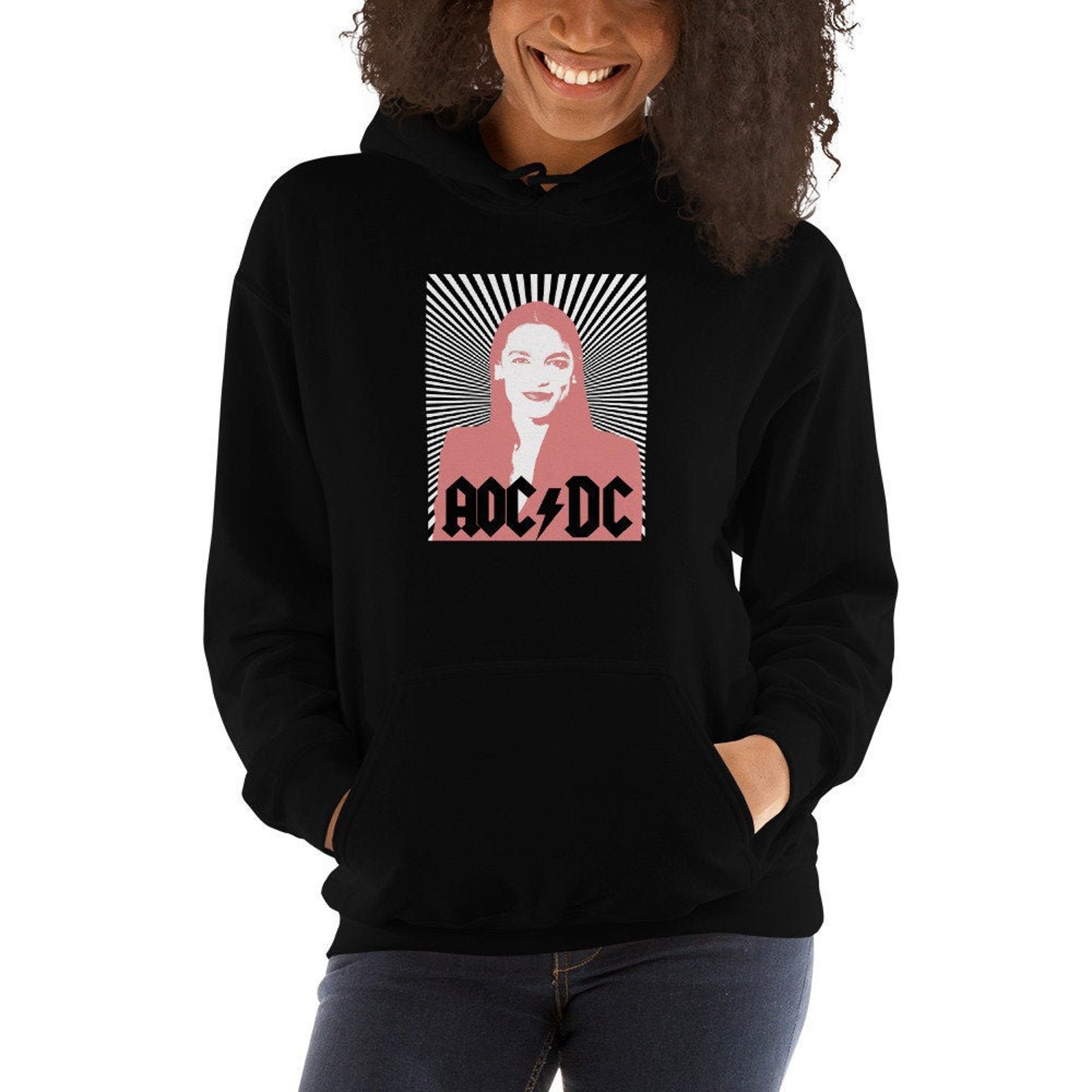 AOC DC Alexandria Ocasio-cortez Hoodie Unisex Ac/dc - Etsy