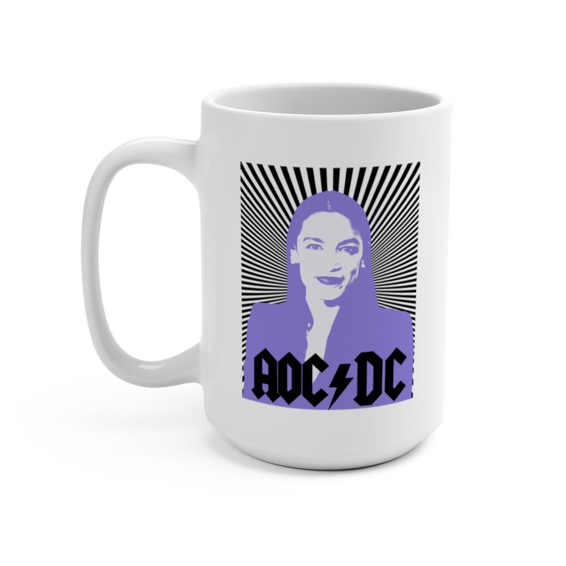 AOC DC Alexandria Ocasio-cortez Lavender Pastel Ac/dc | Etsy