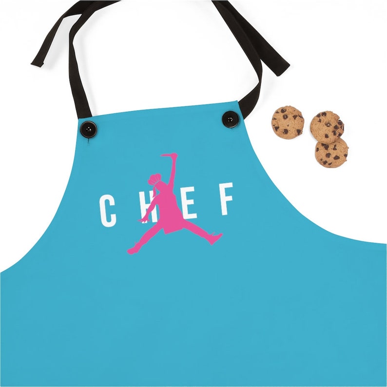 Funny Air Chef Apron Sports Logo Parody Black and Red | Etsy